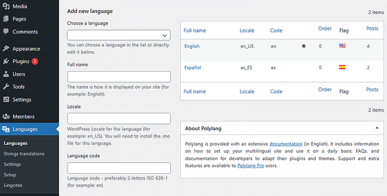 Polylang for Translations | WP Draw Attention