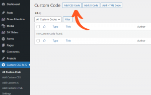 Adding Custom Code | WP Draw Attention