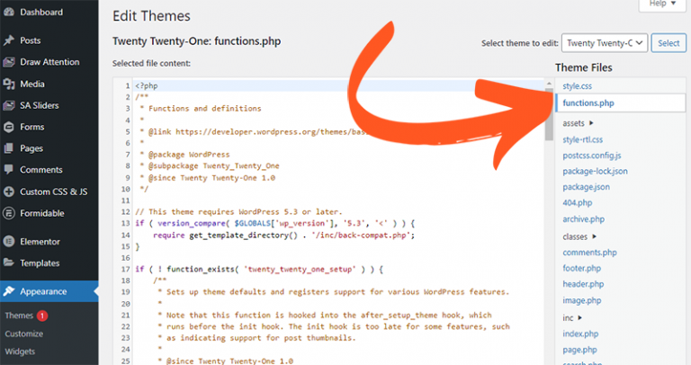 Adding Custom Code | WP Draw Attention